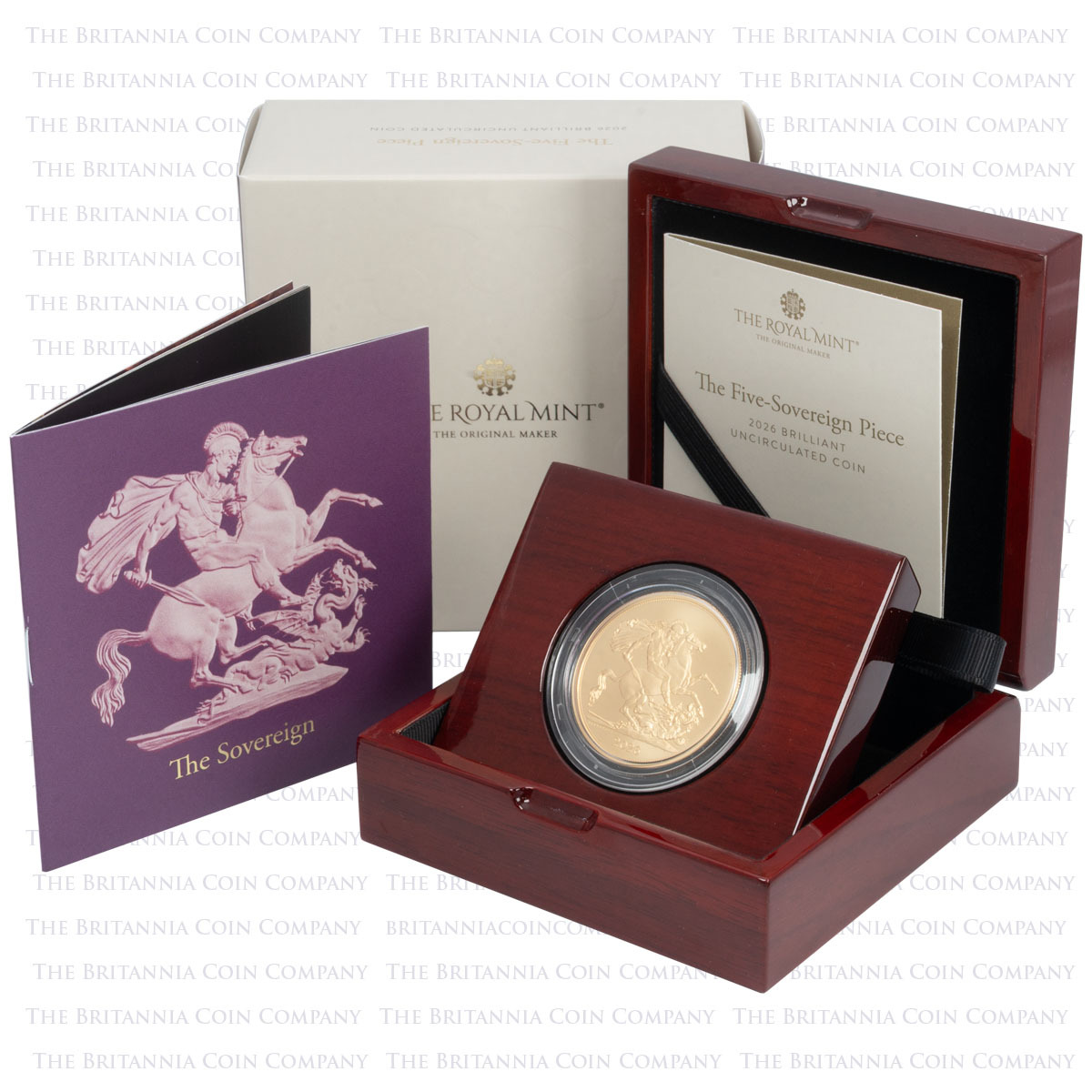 2026 Five Sovereign Matt BU Gold £5 | Royal Mint