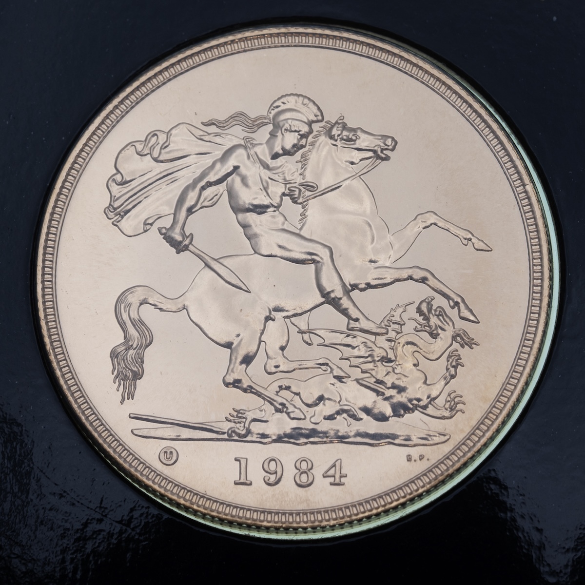 1984 Five Sovereign BU Gold £5 | Carded Coin