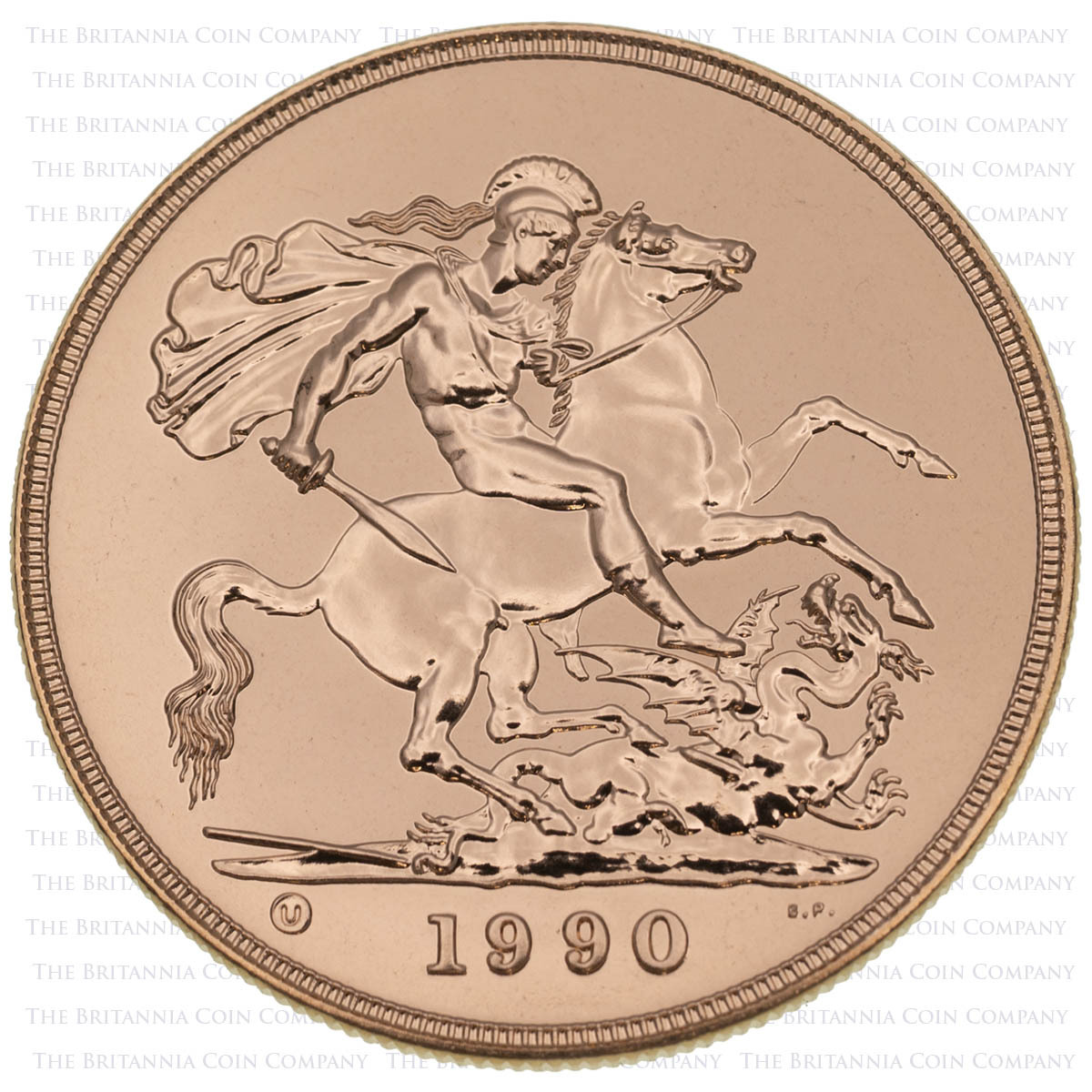1990 Five Sovereign BU Gold £5 | Elizabeth II