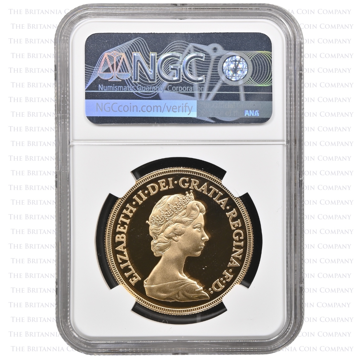 1980 Proof Five Sovereign Gold £5 | NGC PF 69