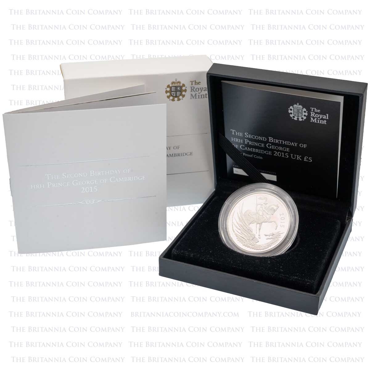 2015 Prince George 2nd Birthday £5 Silver Proof