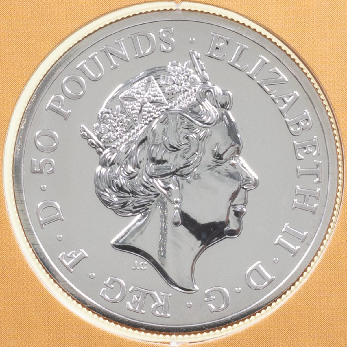 2016 William Shakespeare BU Silver £50 UK Coin