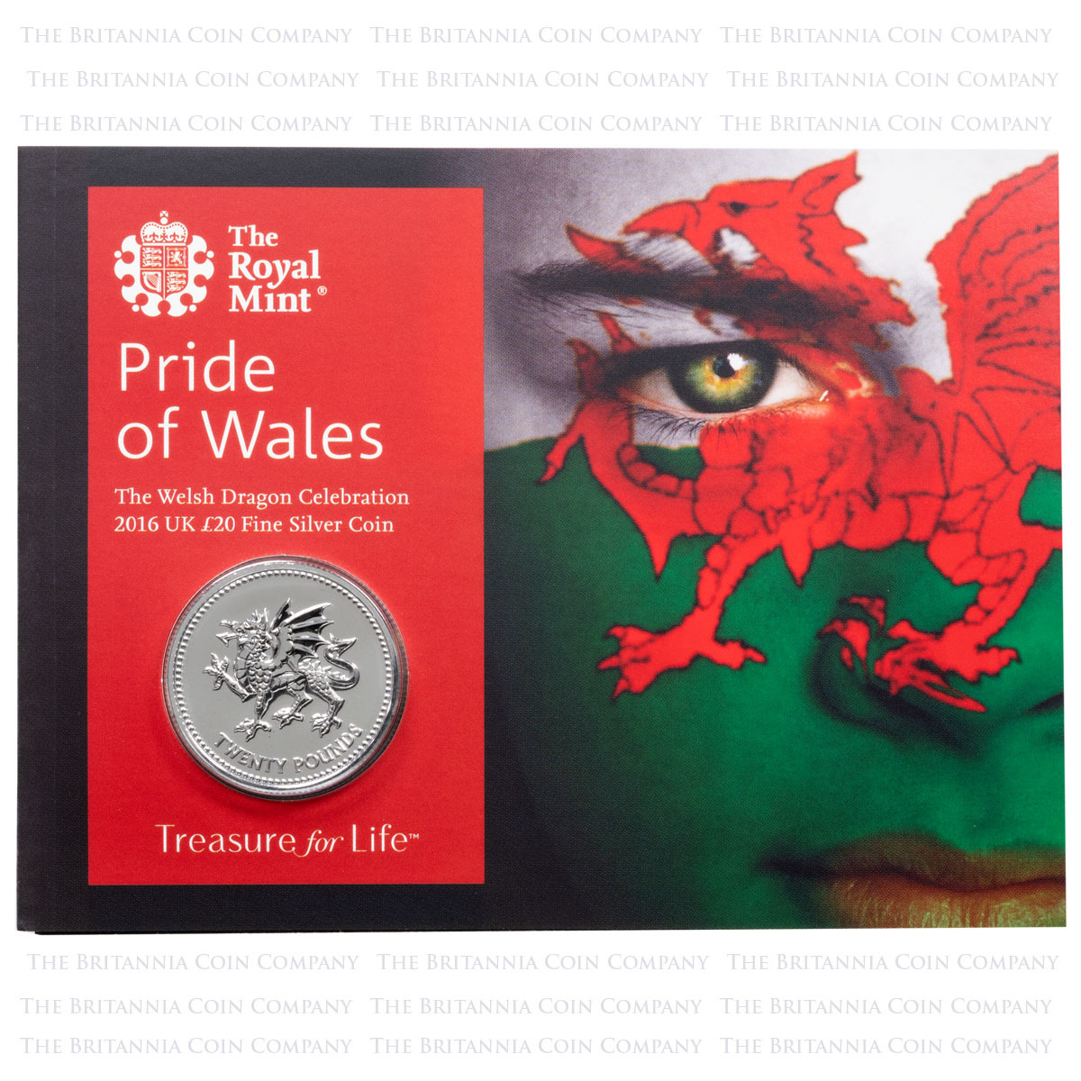 2016 BU Welsh Dragon Pride Of Wales £20 UK Coin