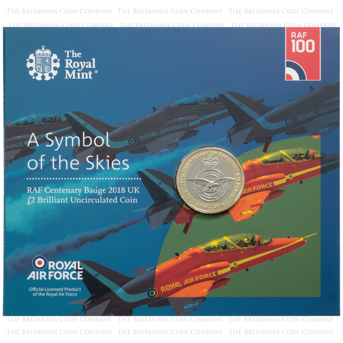 2018 BU RAF £2 Badge Coin 100 Years Royal Mint