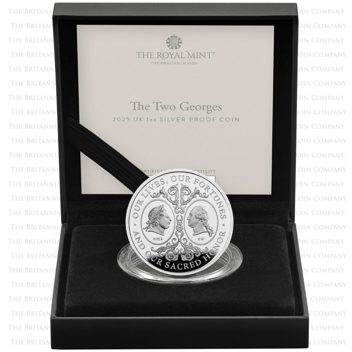 The Two Georges 2025 Silver Proof 1oz Coin