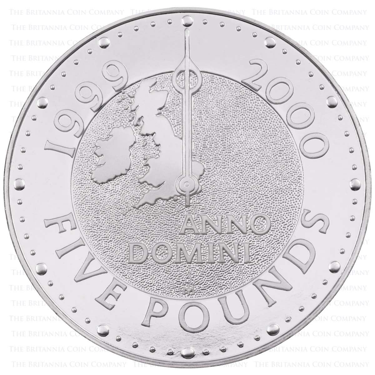 Millennium 1999-2000 Silver Proof £5 Coin Set