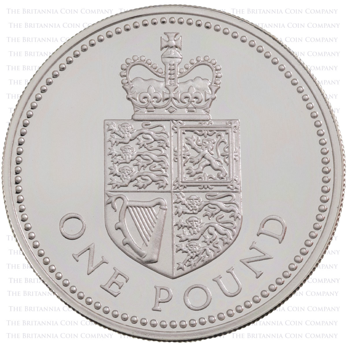 Silver Proof 1988 Royal Arms £1 : Royal Mint | The Britannia Coin Company